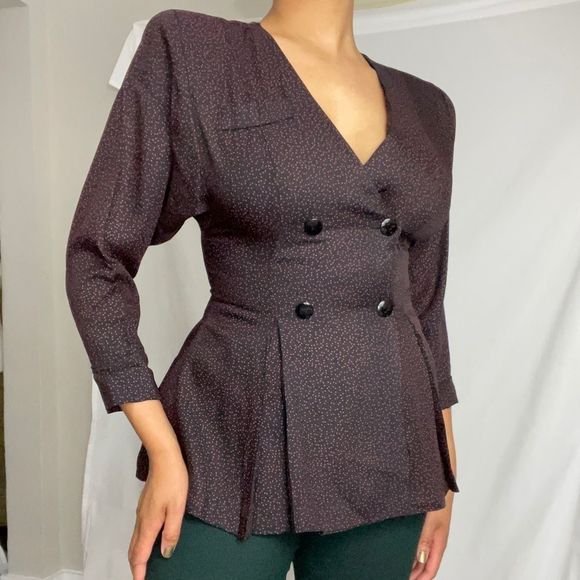 Scarlett | Tops | Vintagescarlettdoublebreastedblouse | Poshmark